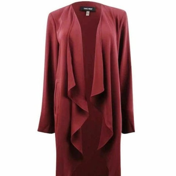 Nine West | Jackets & Coats | Nine West Womens Draped Openfront Topper ...